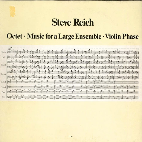 Steve Reich - Octet • Music For A Large Ensemble • Violin Phase - Vinyl ...