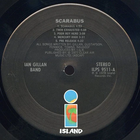 Ian Gillan Band - Scarabus - Vinyl LP - 1978 - US - Original | HHV