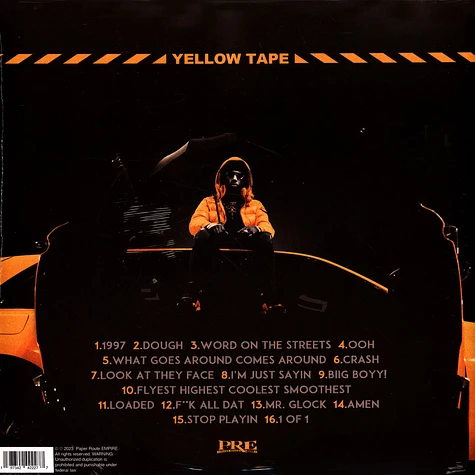 Key Glock - Yellow Tape Yellow, Black & White Vinyl Edition - Vinyl LP ...