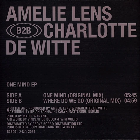Charlotte De Witte & Amelie Lens - One Mind EP - Vinyl 12" - 2025 - IT ...