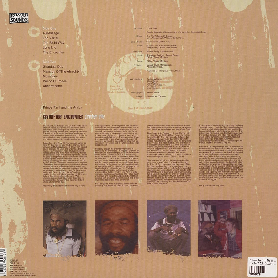 Prince Far I & The Arabs - Cry Tuff Dub Encounter Chapter One - Vinyl ...