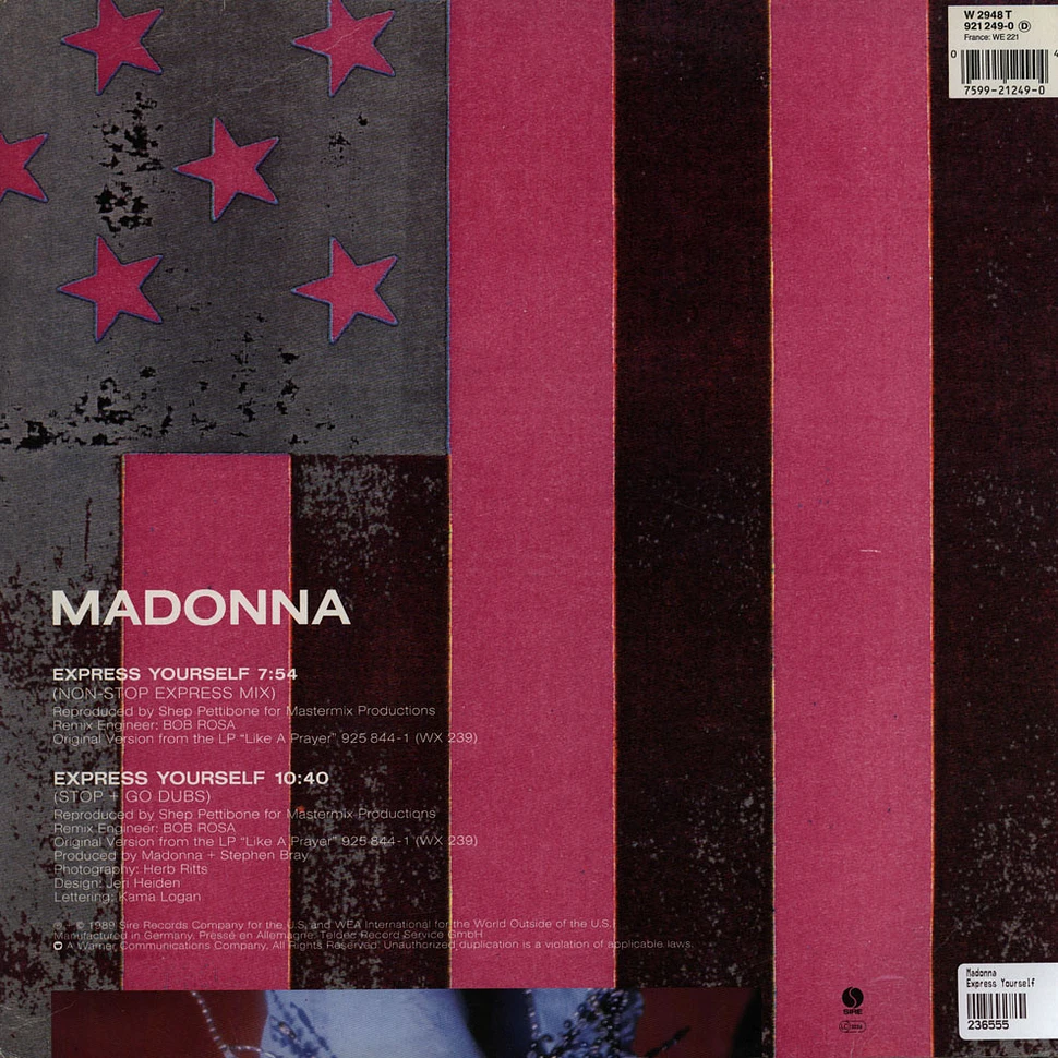 Madonna - Express Yourself - Vinyl 12" - 1989 - UK - Original | HHV