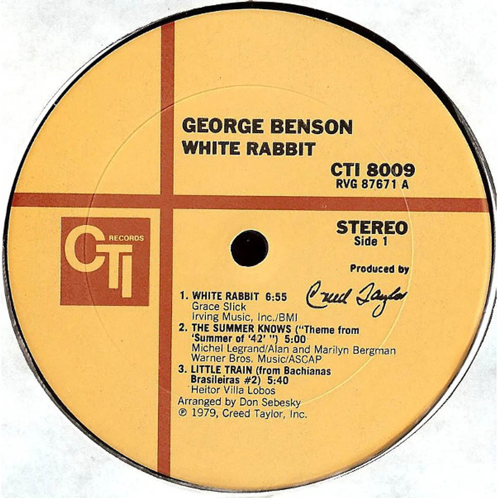 George Benson - White Rabbit - Vinyl LP - 1979 - US - Reissue | HHV