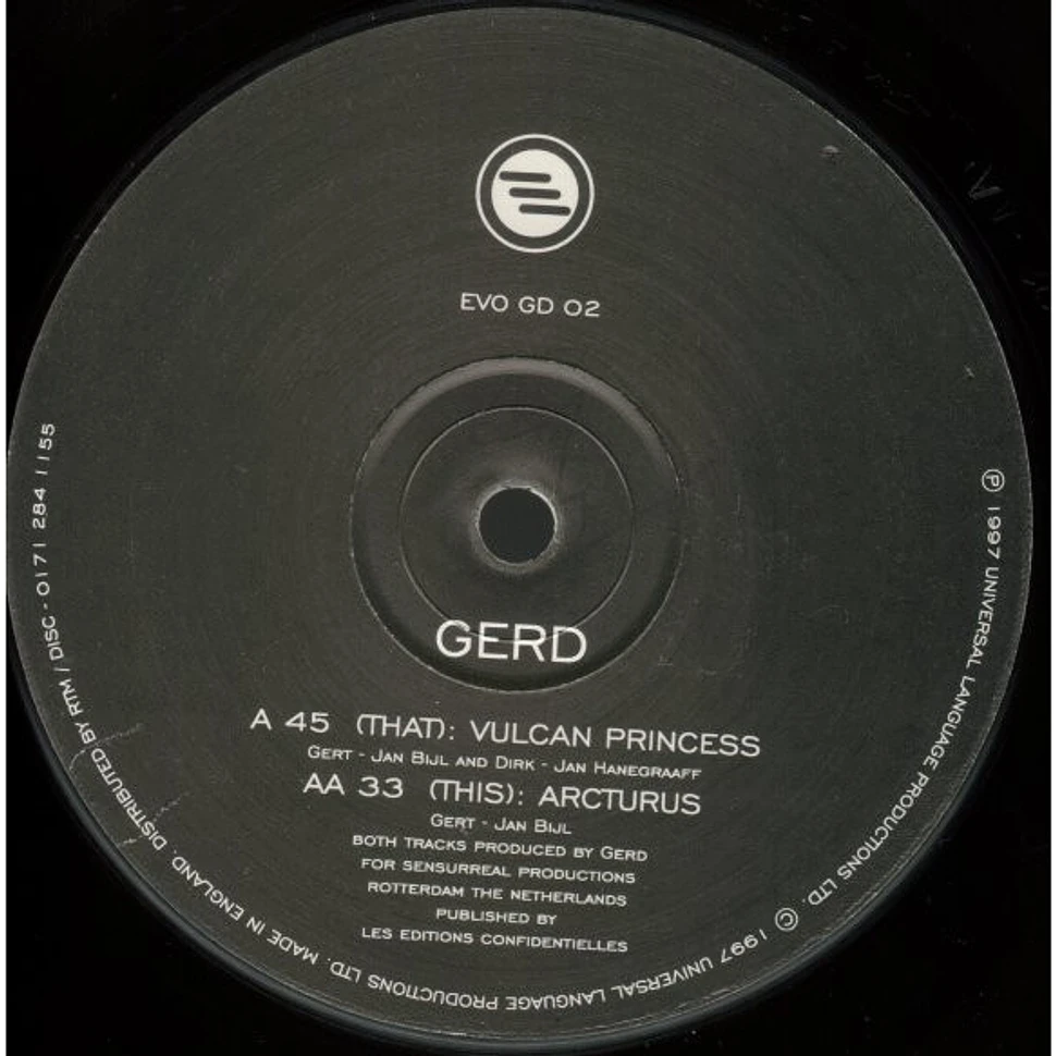 Gerd - Vulcan Princess / Arcturus - Vinyl 12" - 1997 - UK - Original | HHV