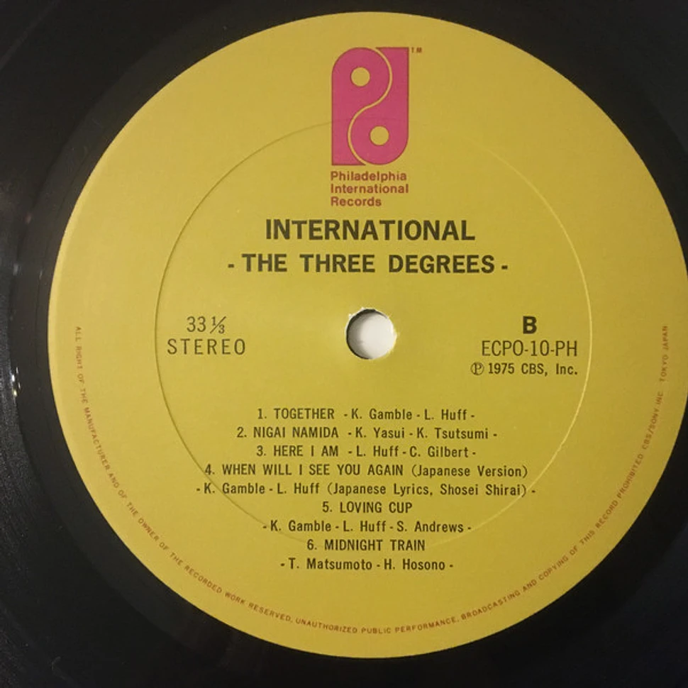 The Three Degrees - International - Vinyl LP - 1975 - JP - Original | HHV