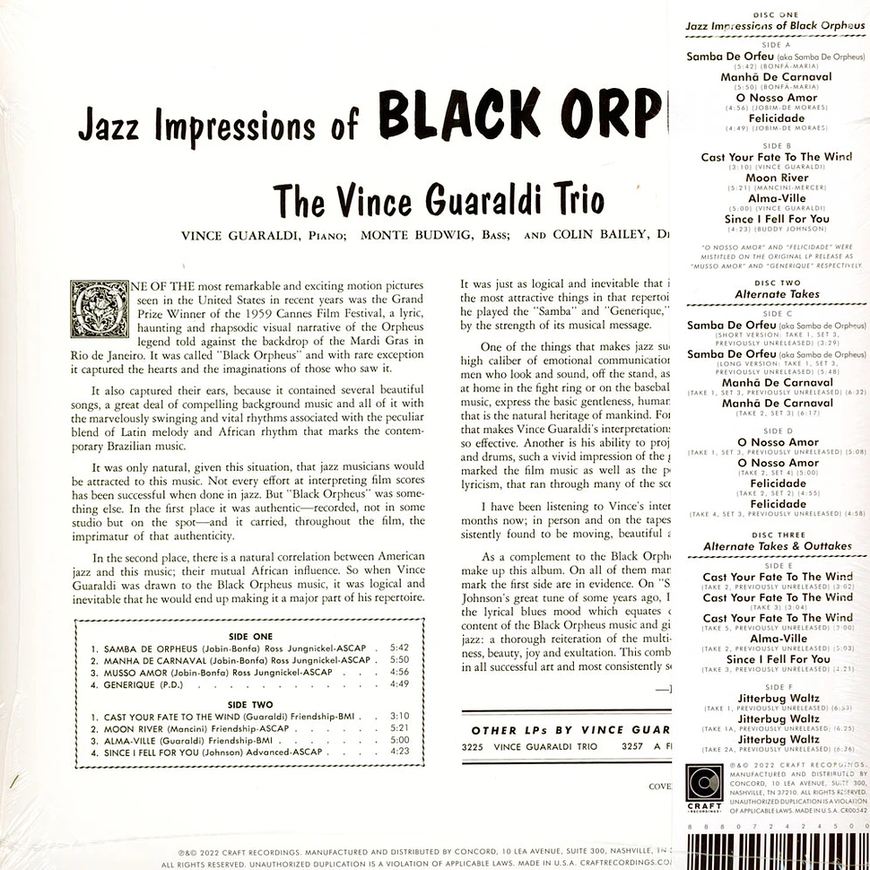 Vince Guaraldi - Jazz Impressions Of Black Orpheus Deluxe Edition ...