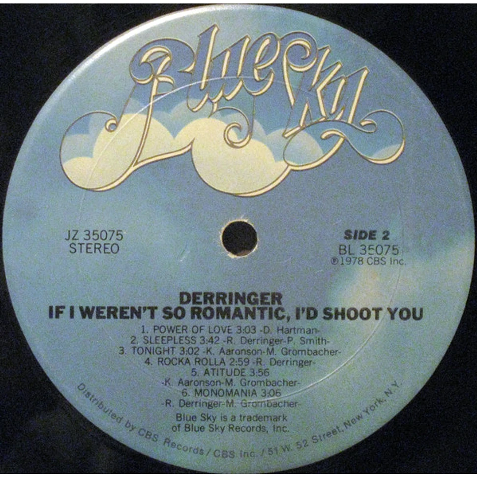 Derringer If I Werent So Romantic Id Shoot You Vinyl Lp 1978