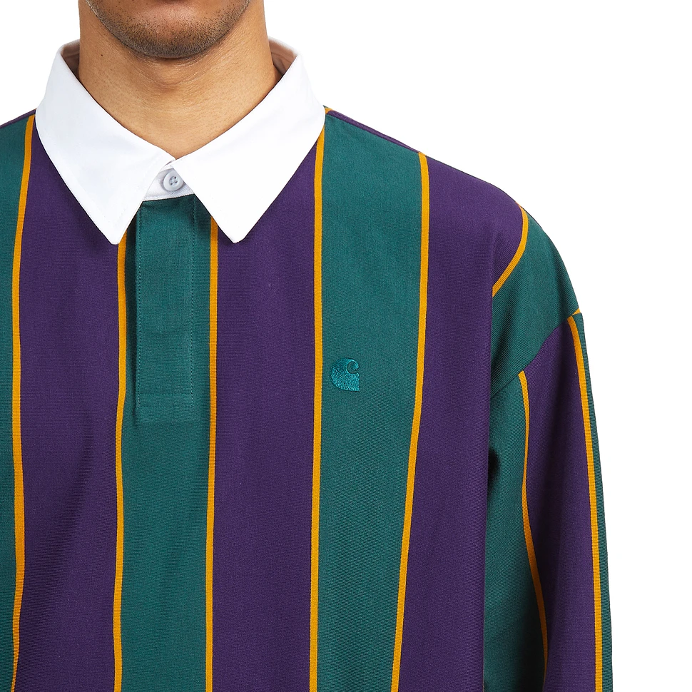 Carhartt WIP - L/S Ruben Rugby Shirt (Ruben Stripe / Discovery Green ...