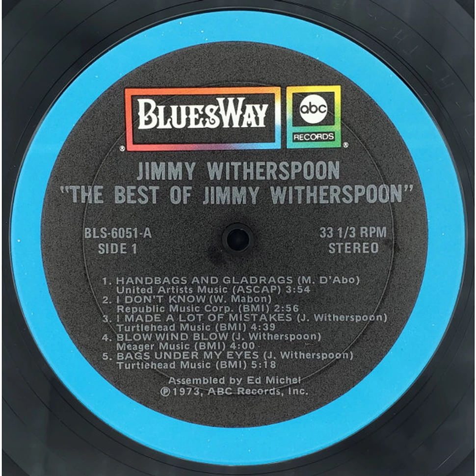 Jimmy Witherspoon - The Best Of Jimmy Witherspoon - Vinyl LP - 1973 ...