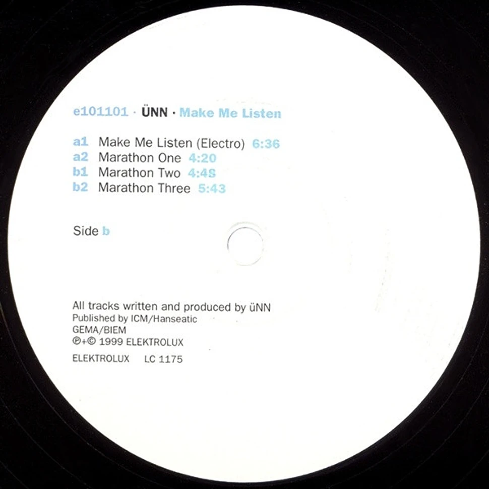 üNN - Make Me Listen - Vinyl 12" - 1999 - DE - Original | HHV