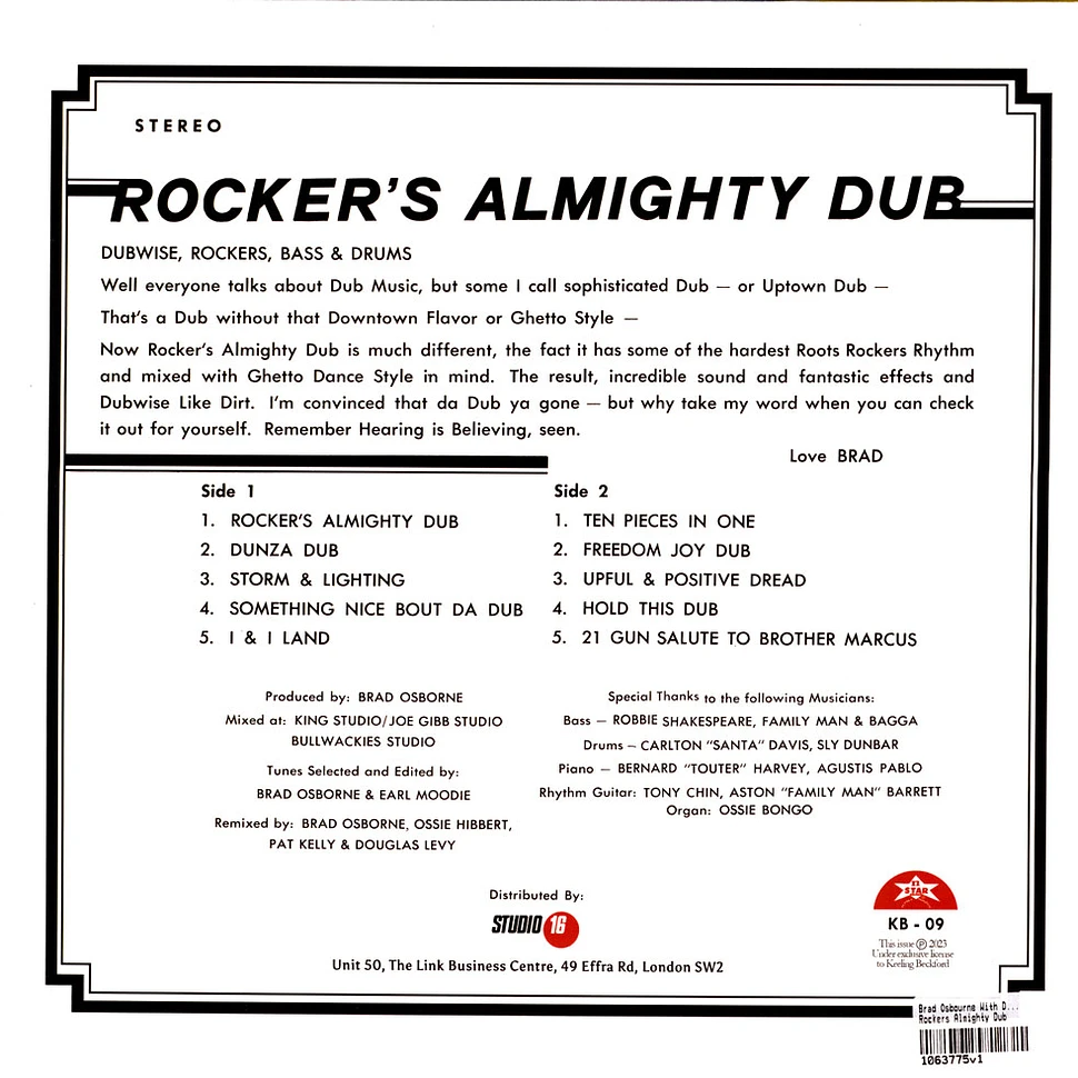 Brad Osbourne With Douglas Levy, Ossie Hibbert & Pat Kelly - Rockers ...