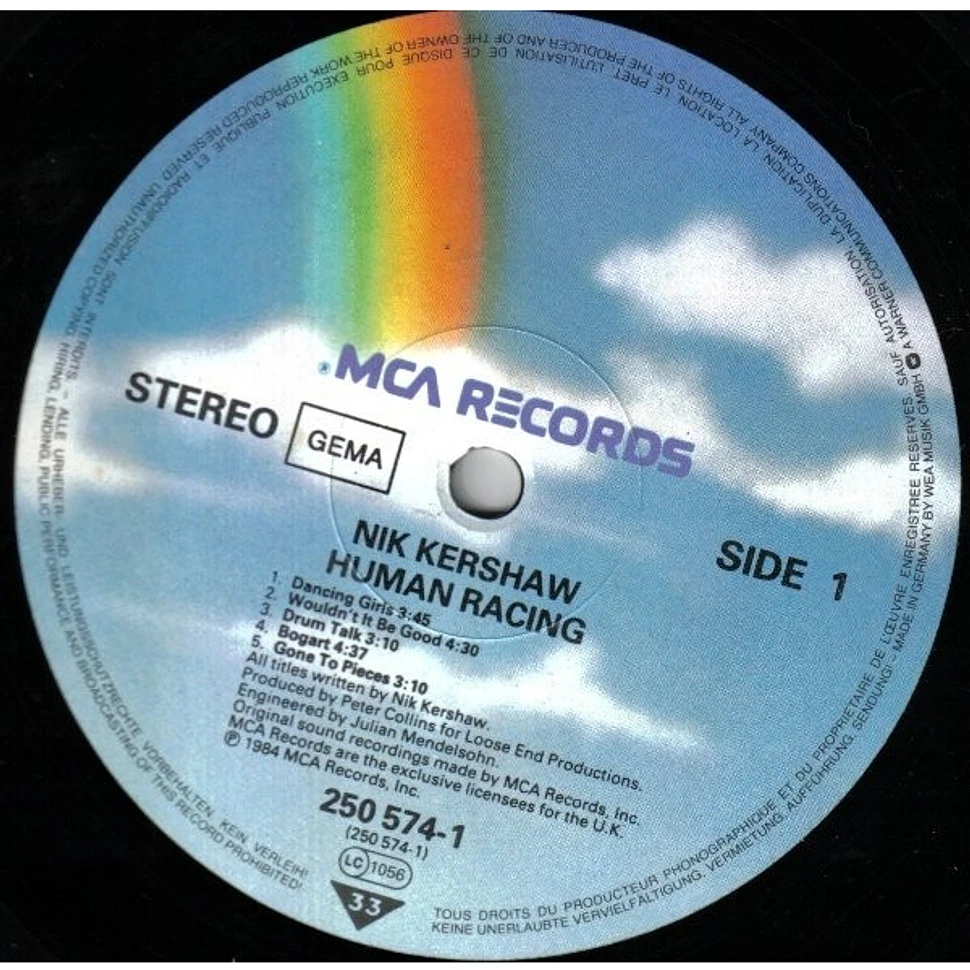 Nik Kershaw - Human Racing - Vinyl LP - 1984 - DE - Original | HHV