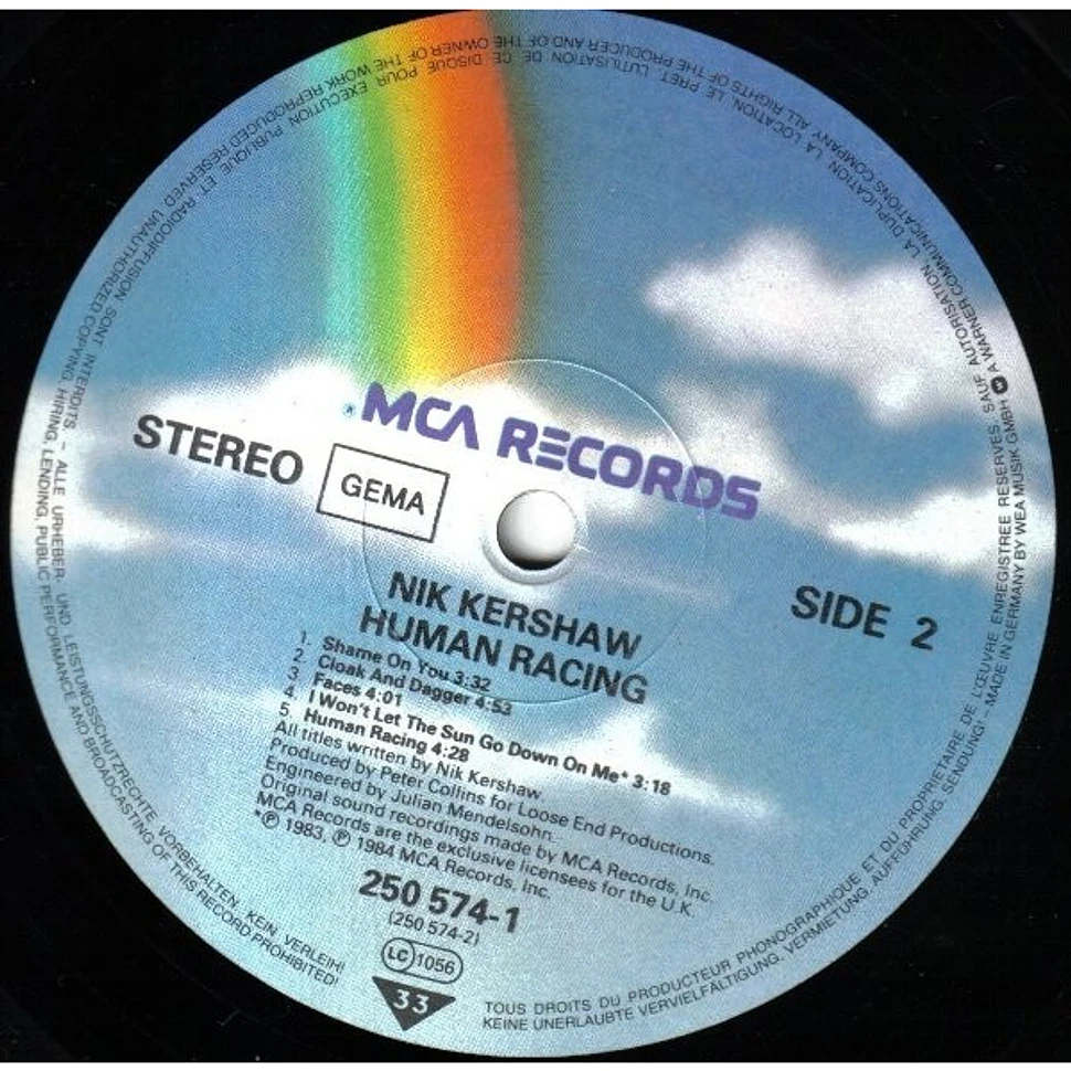 Nik Kershaw - Human Racing - Vinyl LP - 1984 - DE - Original | HHV