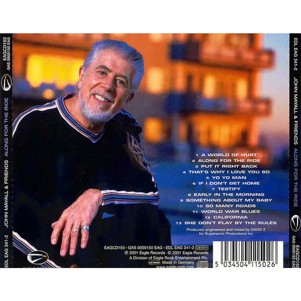John Mayall & Friends - Along For The Ride - CD - 2001 - EU - Original ...