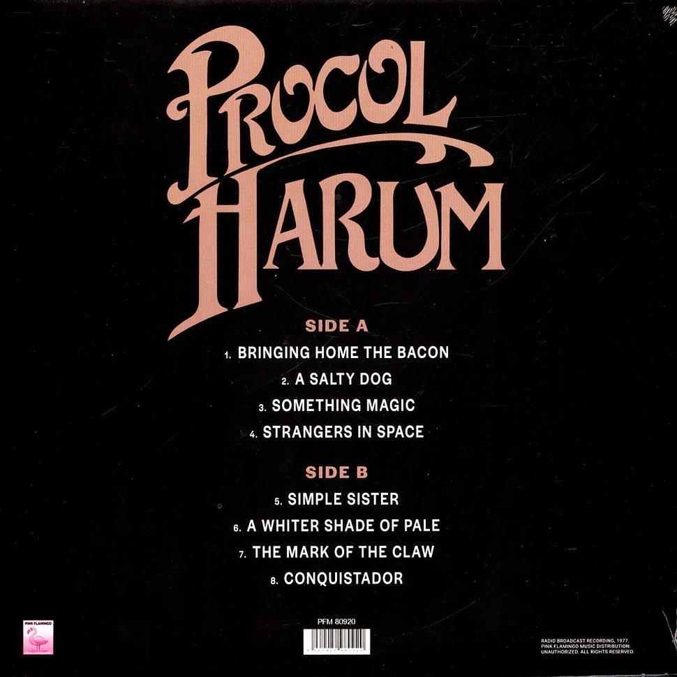 Procol Harum - Live On Air 1977 - Vinyl LP - 2024 - EU - Original | HHV