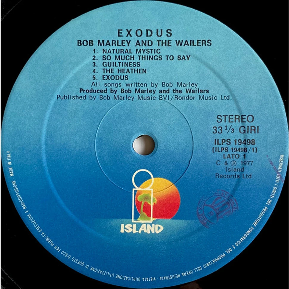 Bob Marley & The Wailers - Exodus - Vinyl LP - 1977 - IT - Reissue | HHV