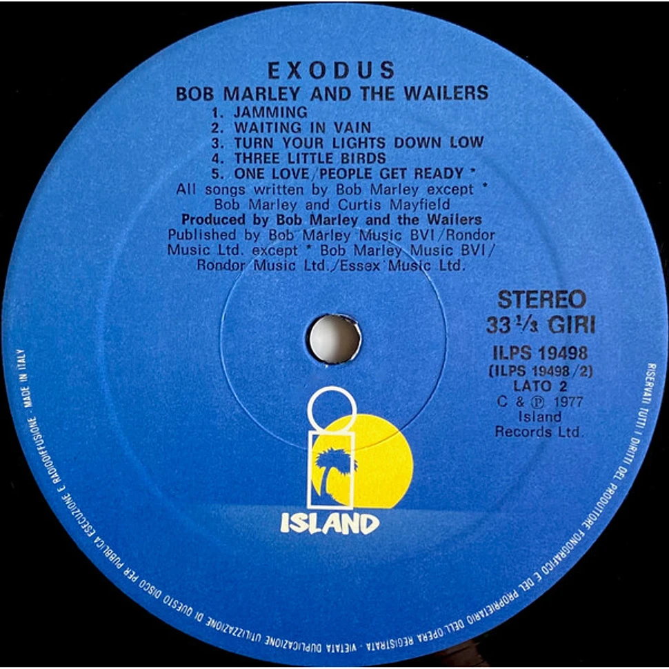 Bob Marley & The Wailers - Exodus - Vinyl LP - 1977 - IT - Reissue | HHV