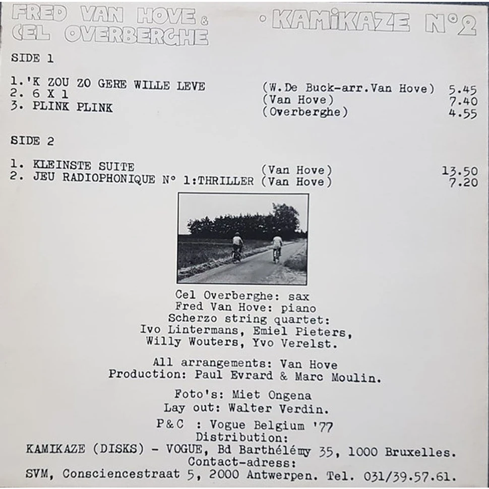 Fred Van Hove & Cel Overberghe - Fred Van Hove & Cel Overberghe With ...