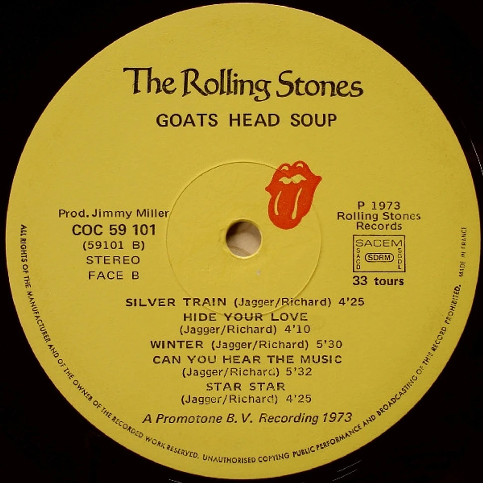 The Rolling Stones - Goats Head Soup - Vinyl LP - 1973 - FR - Original ...