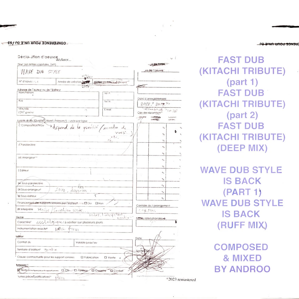 Androo & Ns Kroo - Ns Kroo Session Dubplates - Vinyl 12" - 2024 - EU ...