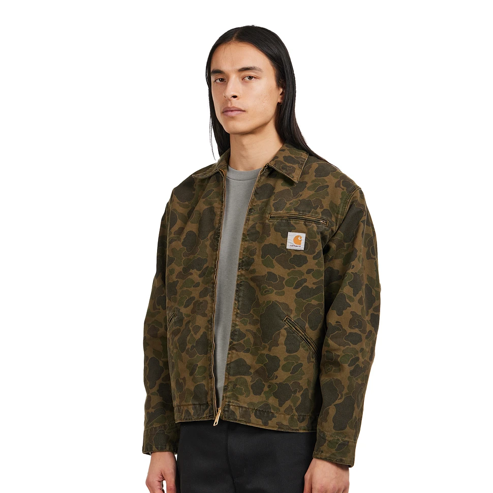 Carhartt WIP - Duck Detroit Jacket "Dearborn" Canvas, 12 oz (Camo Duck / Green / Office Green ...