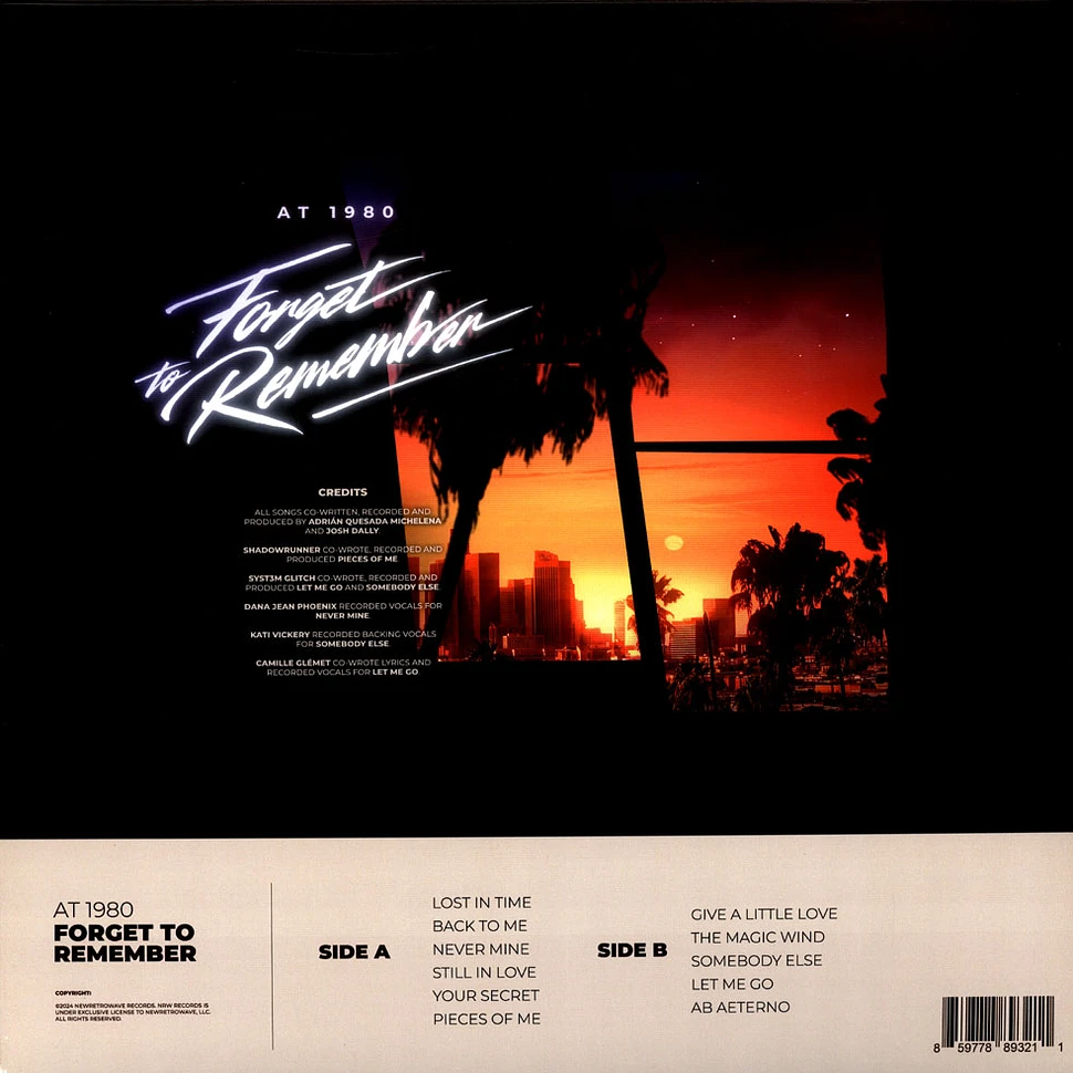 At 1980 - Forget To Remember Blue W/ White & Red Splatter Vinyl Edition ...