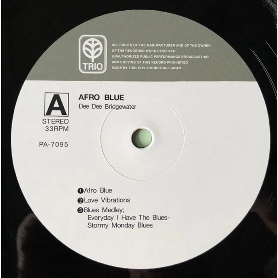 Dee Dee Bridgewater - Afro Blue - Vinyl LP - 2020 - UK - Reissue | HHV