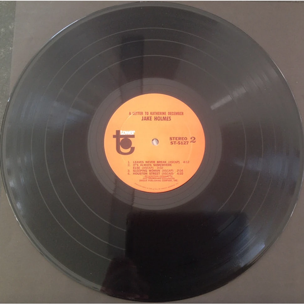 Jake Holmes - A Letter To Katherine December - Vinyl LP - 1968 - US ...