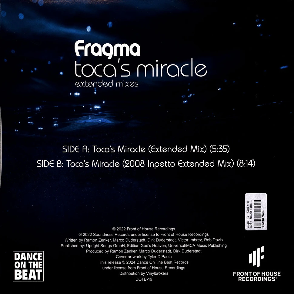 Fragma (Ext./2008 Mix) - Toca's Miracle Extended Mixes Blue Vinyl ...