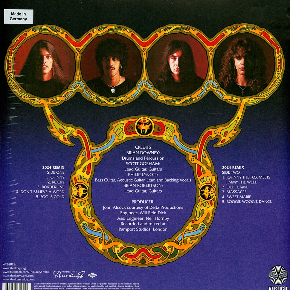 Thin Lizzy - Johnny The Fox Red Brick Vinyl Edition - Vinyl LP - 1976 ...