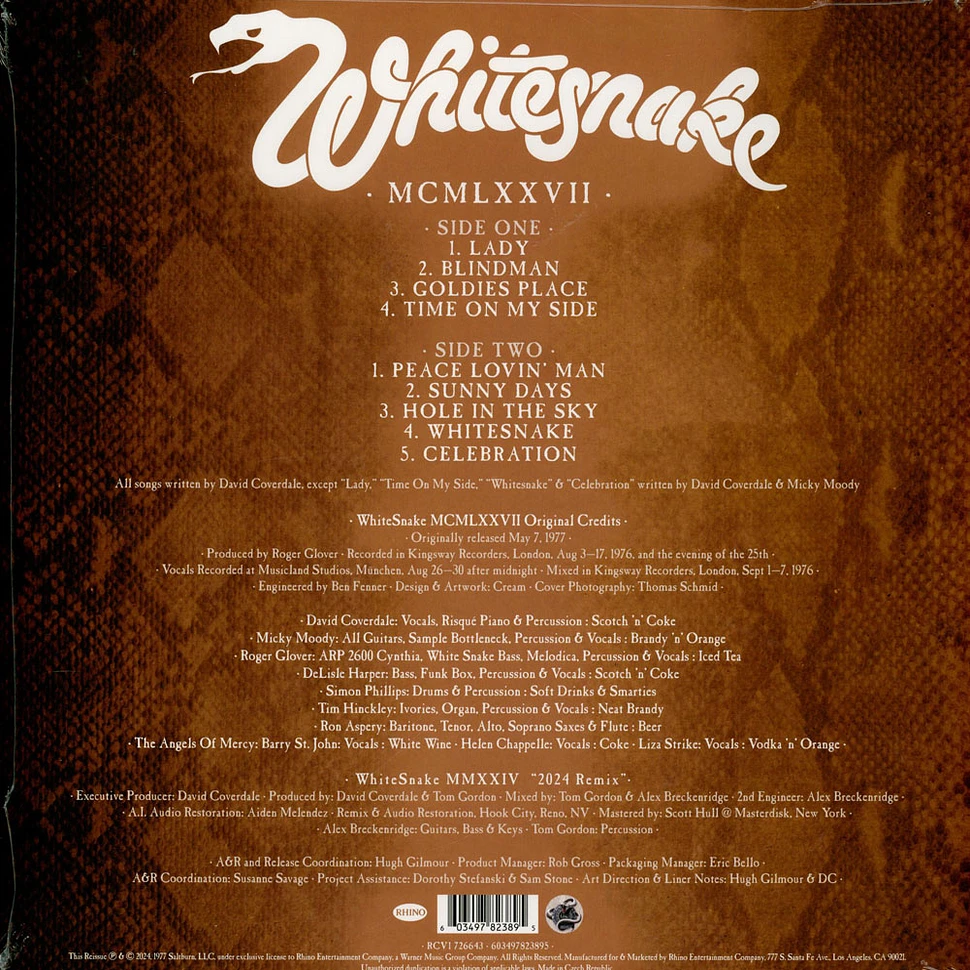 Whitesnake - White Snake Translucent Tan Vinyl Edition - Vinyl 2LP ...