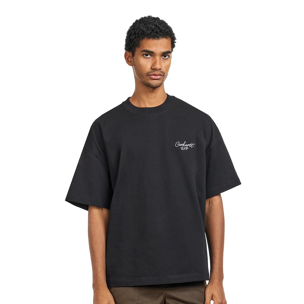 Carhartt WIP - S/S Signature Script T-Shirt (Black / White) | HHV