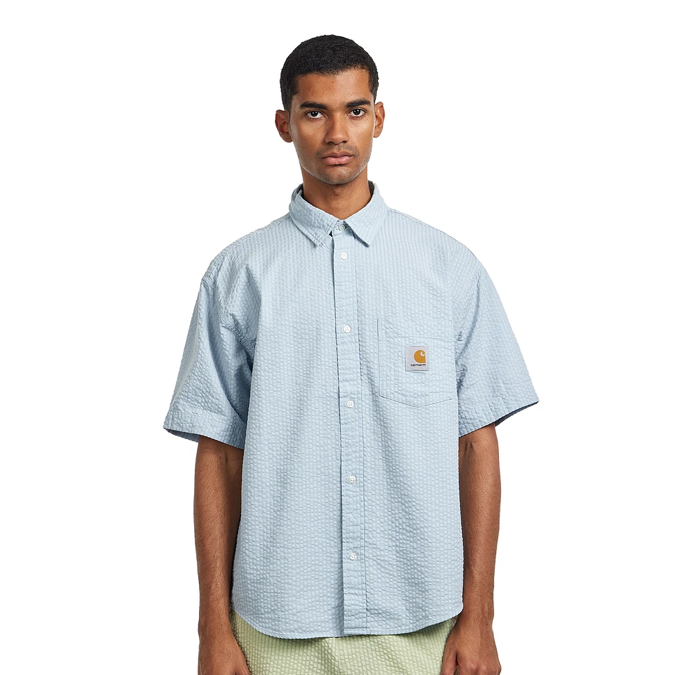 Carhartt WIP - S/S Toland Shirt (Toland Stripe, Blue Fog) | HHV