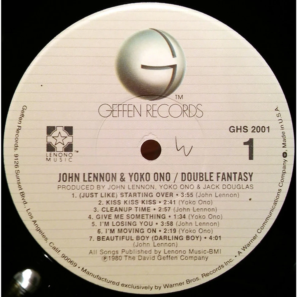 John Lennon & Yoko Ono - Double Fantasy - Vinyl LP - 1980 - US ...