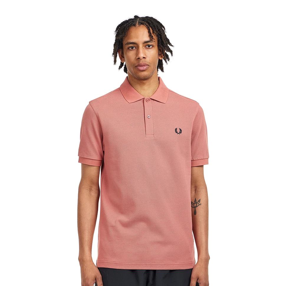 Fred Perry - Plain Fred Perry Shirt (Putty Pink / Navy) | HHV