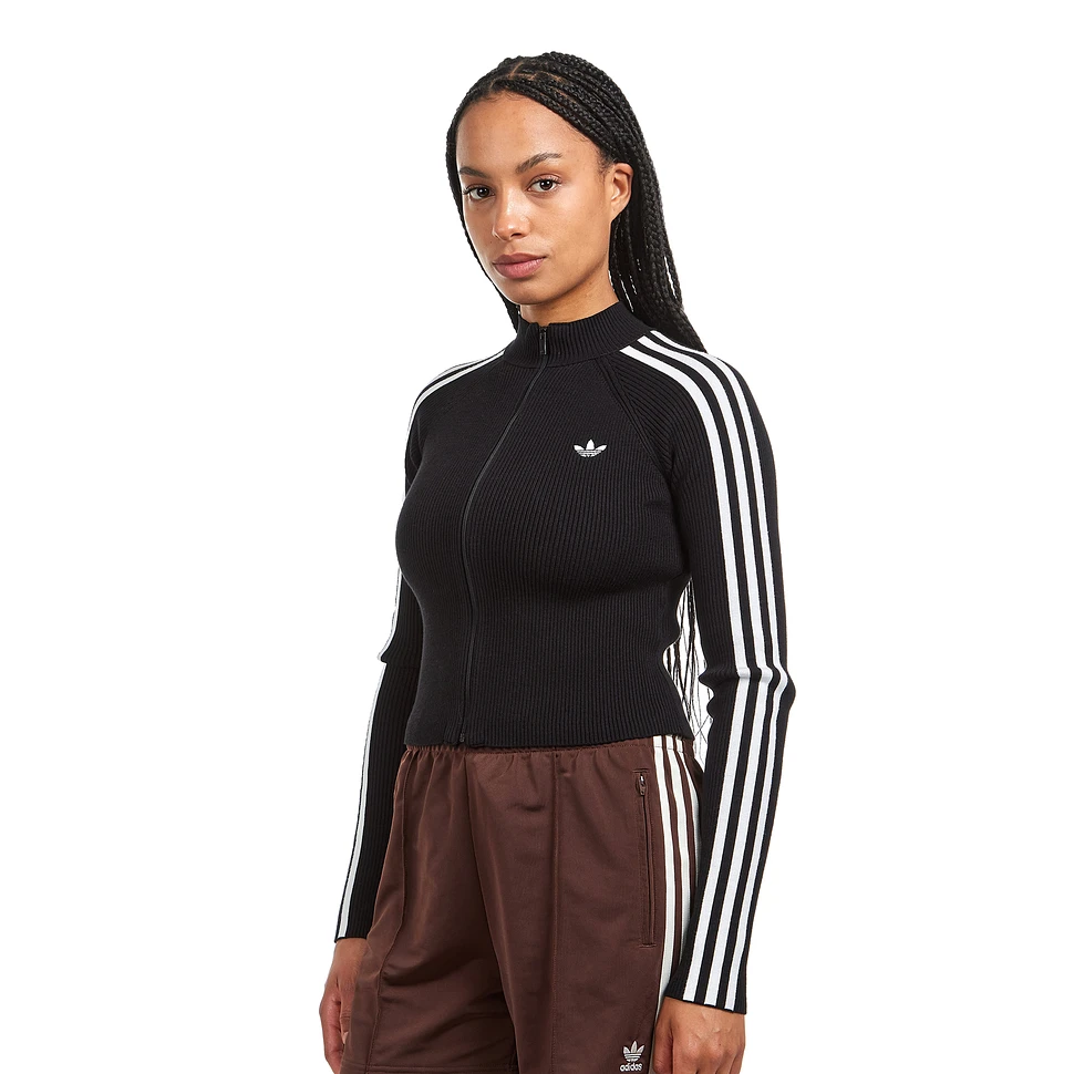 adidas - Adicolor 3-Stripes Slim Knit Track Top (Black) | HHV