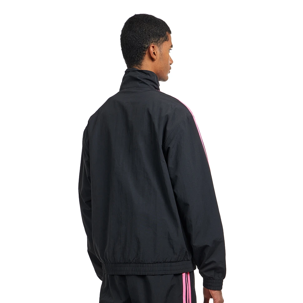 adidas - Adicolor Woven Firebird Track Top (Black / Lucid Pink) | HHV