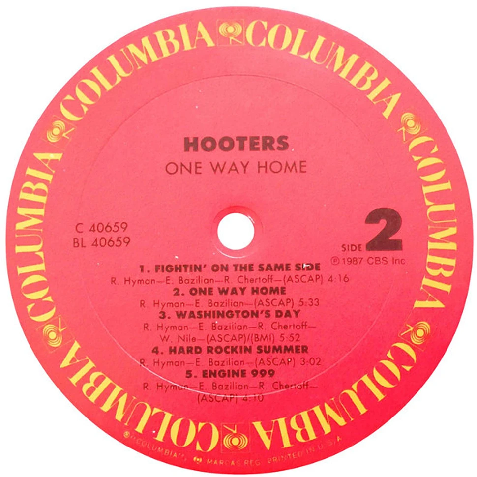 The Hooters One Way Home Vinyl Lp 1987 Us Original Hhv