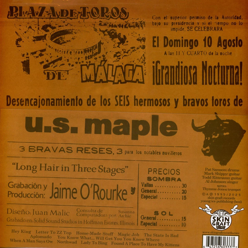 U.S. Maple - Long Hair In Three Stages Muleta Maroon Vinyl Edition ...