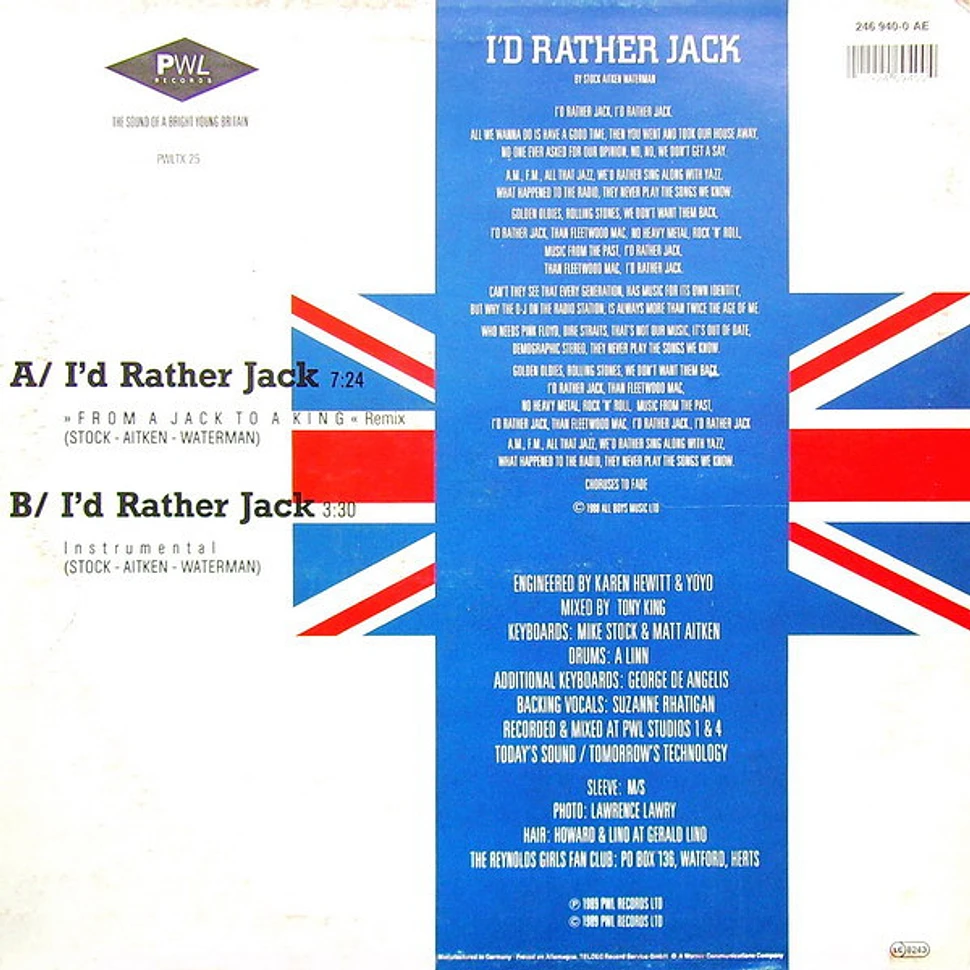 The Reynolds Girls - I'd Rather Jack (From A Jack To A King - U.K ...