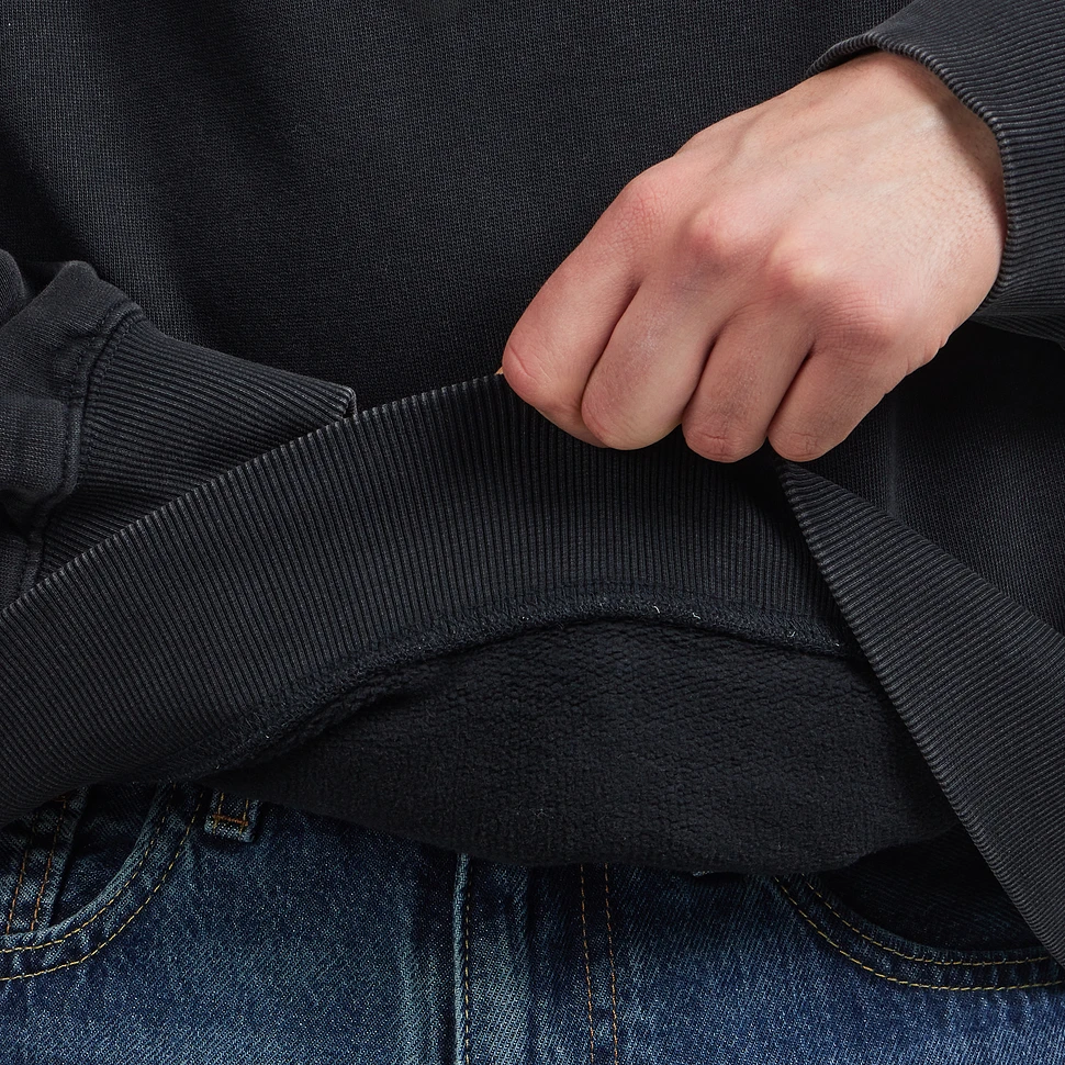 Carhartt WIP - Faded Pond Corps Sweat (Black Heavy Stone Wash) | HHV