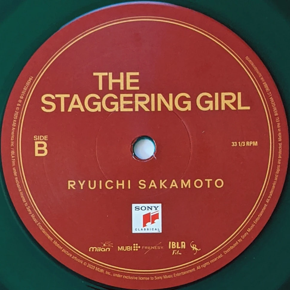 Ryuichi Sakamoto - OST The Staggering Girl - Vinyl LP - 2020 - EU ...
