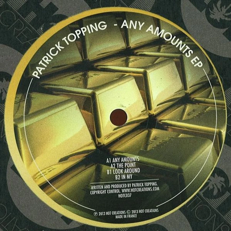 Patrick Topping - Any Amounts EP - Vinyl 12" - 2013 - UK - Original | HHV