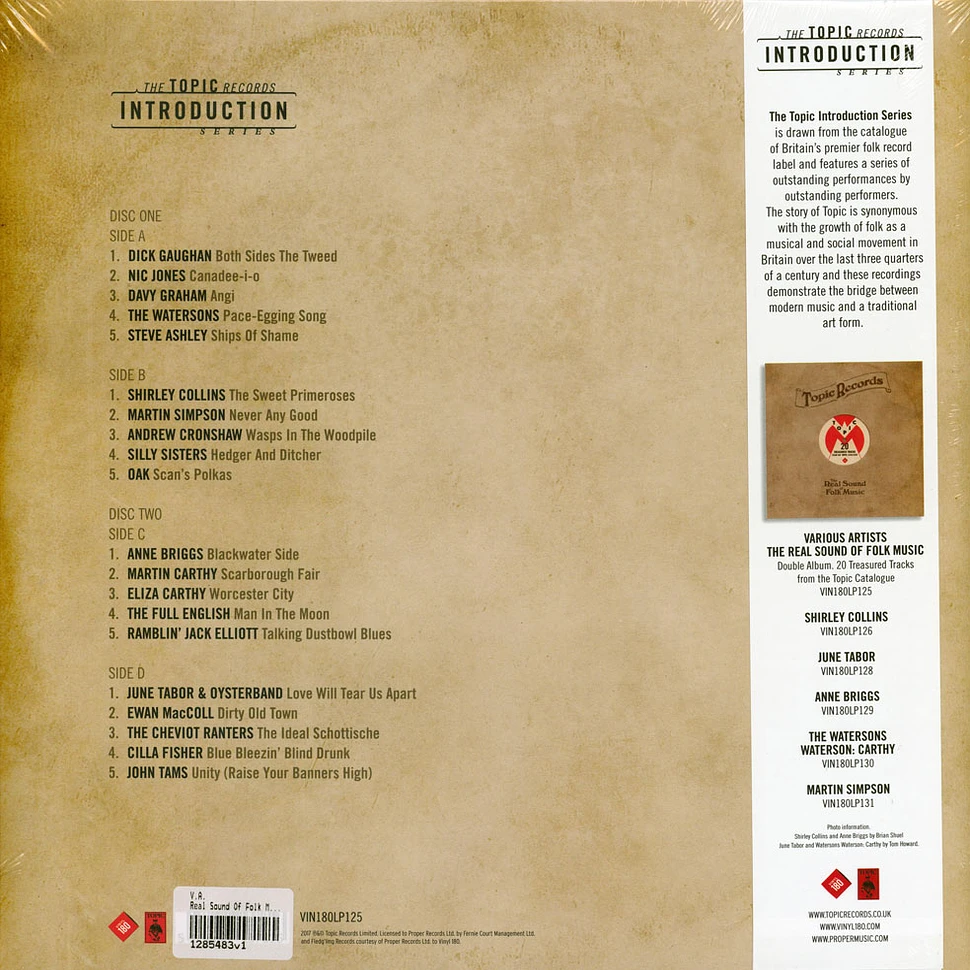 V.A. - Real Sound Of Folk Music - Vinyl 2LP - 2017 - EU - Original | HHV