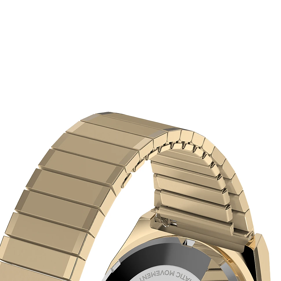 Timex Archive - Automatic 1983 E-Line Reissue Watch (Gold / Tone Case ...