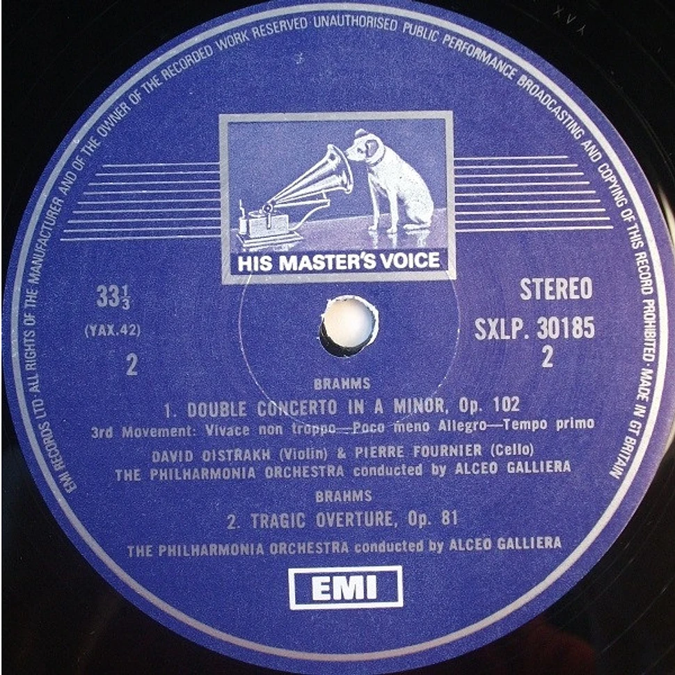 David Oistrach, Pierre Fournier, Alceo Galliera, Philharmonia Orchestra ...