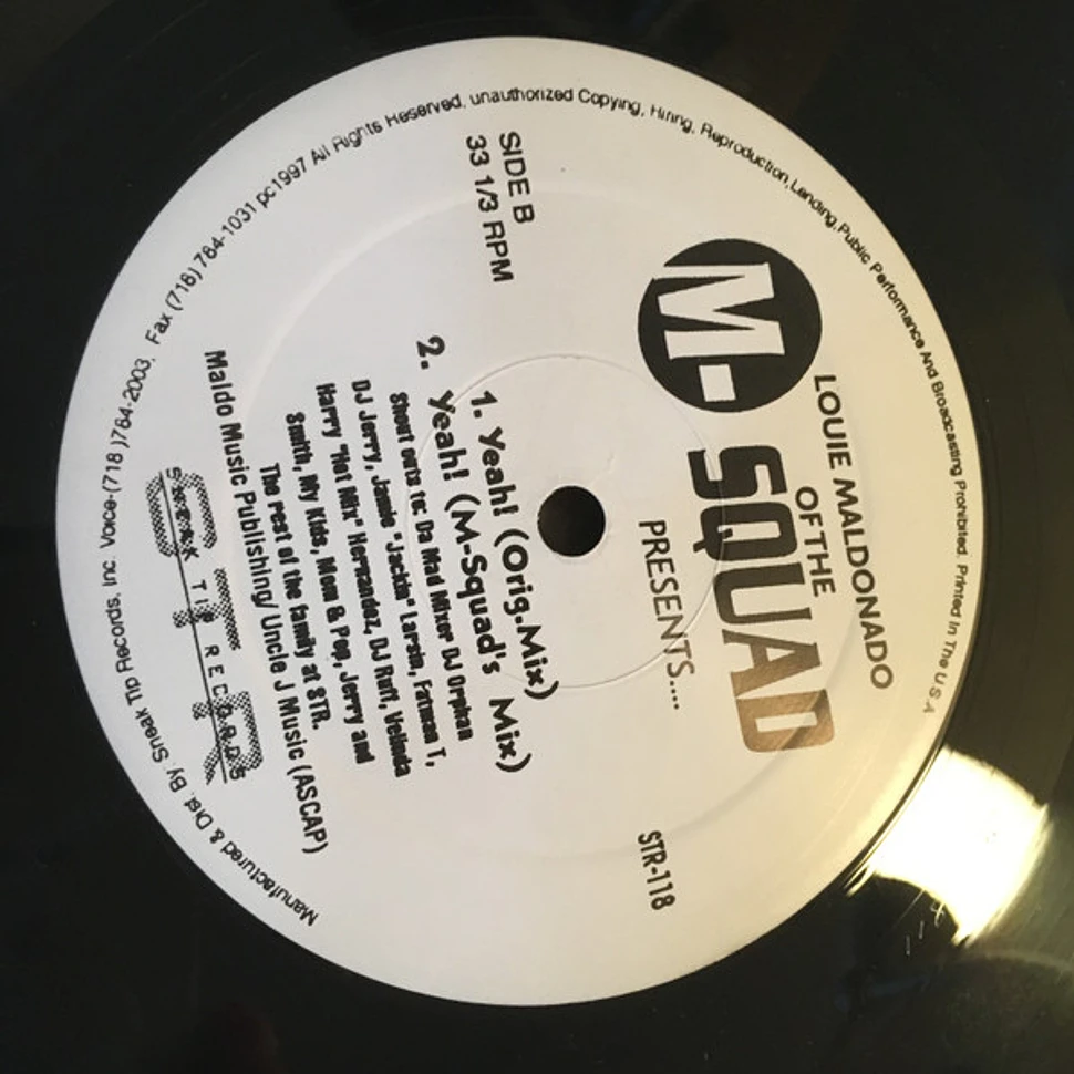 Louie Maldonado Of The M-Squad - Were On The Move / Yeah! - Vinyl 12 ...