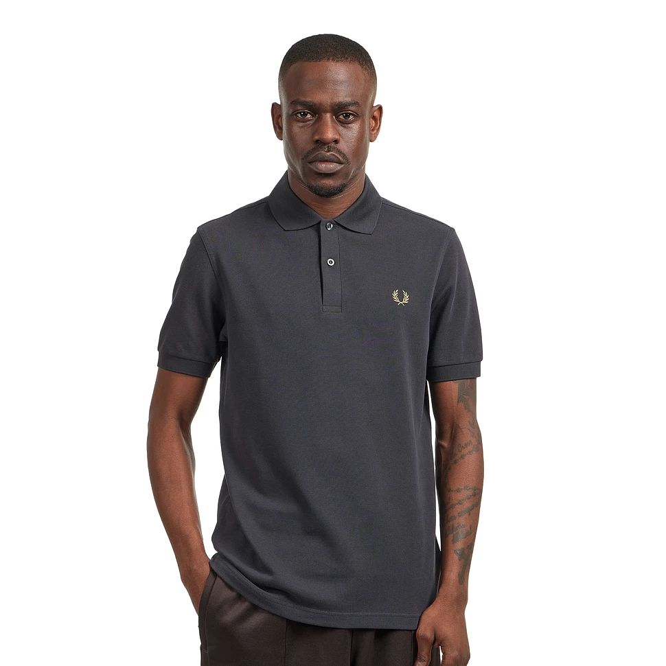 Fred Perry - Plain Fred Perry Shirt (Anchor Grey / Tennis Bl Yellow) | HHV