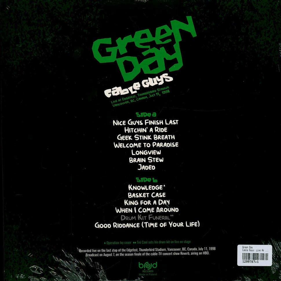 Green Day - Cable Guys: Live At Edgefest Vancouver 1998 - Vinyl LP - EU ...