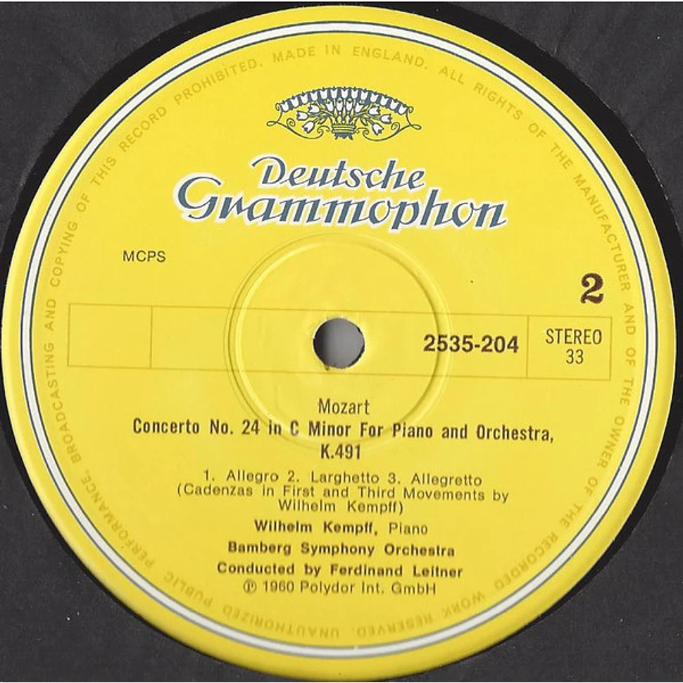Wolfgang Amadeus Mozart, Wilhelm Kempff, Bamberger Symphoniker ...